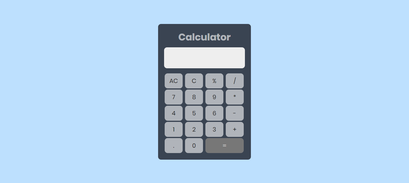 GitHub - asmsadat/calculator: A simple calculator using html, css and javascript.