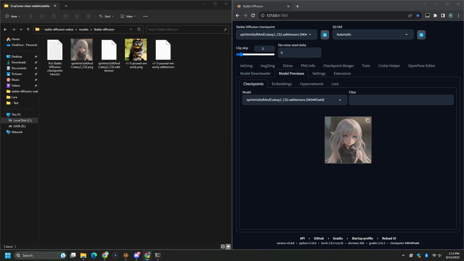 [Bug]: Checkpoint previews/thumbnails do not display · Issue #13379 · AUTOMATIC1111/stable ...
