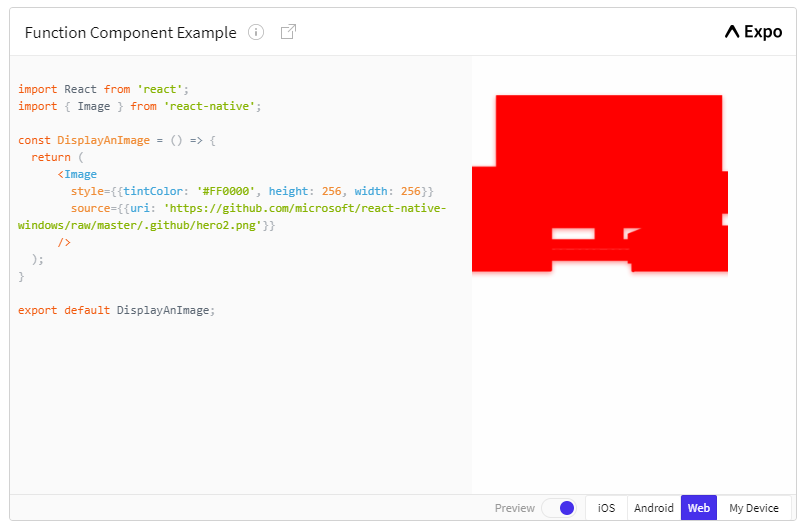 Image 'tintColor' style prop does not apply · Issue #5124 · microsoft/react-native-windows · GitHub