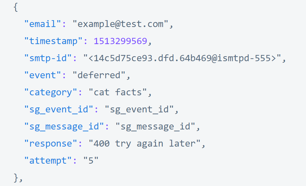 Reason is always null for Deferred event type · Issue #344 · Jericho/StrongGrid · GitHub