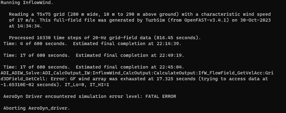 error when conduct simulation using OLAF& turbulent wind · Issue #1846 · OpenFAST/openfast · GitHub