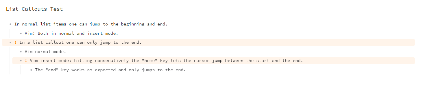 Bug: Vim - Incorrect jump cursor behaviour · Issue #40 · mgmeyers/obsidian-list-callouts · GitHub