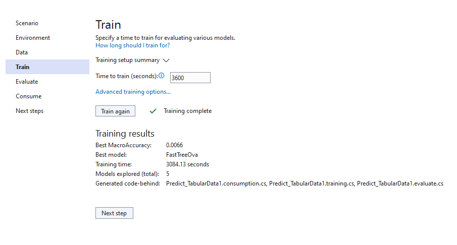 In Evalutate Tab, include the Output metrics · Issue #2778 · dotnet/machinelearning-modelbuilder ...