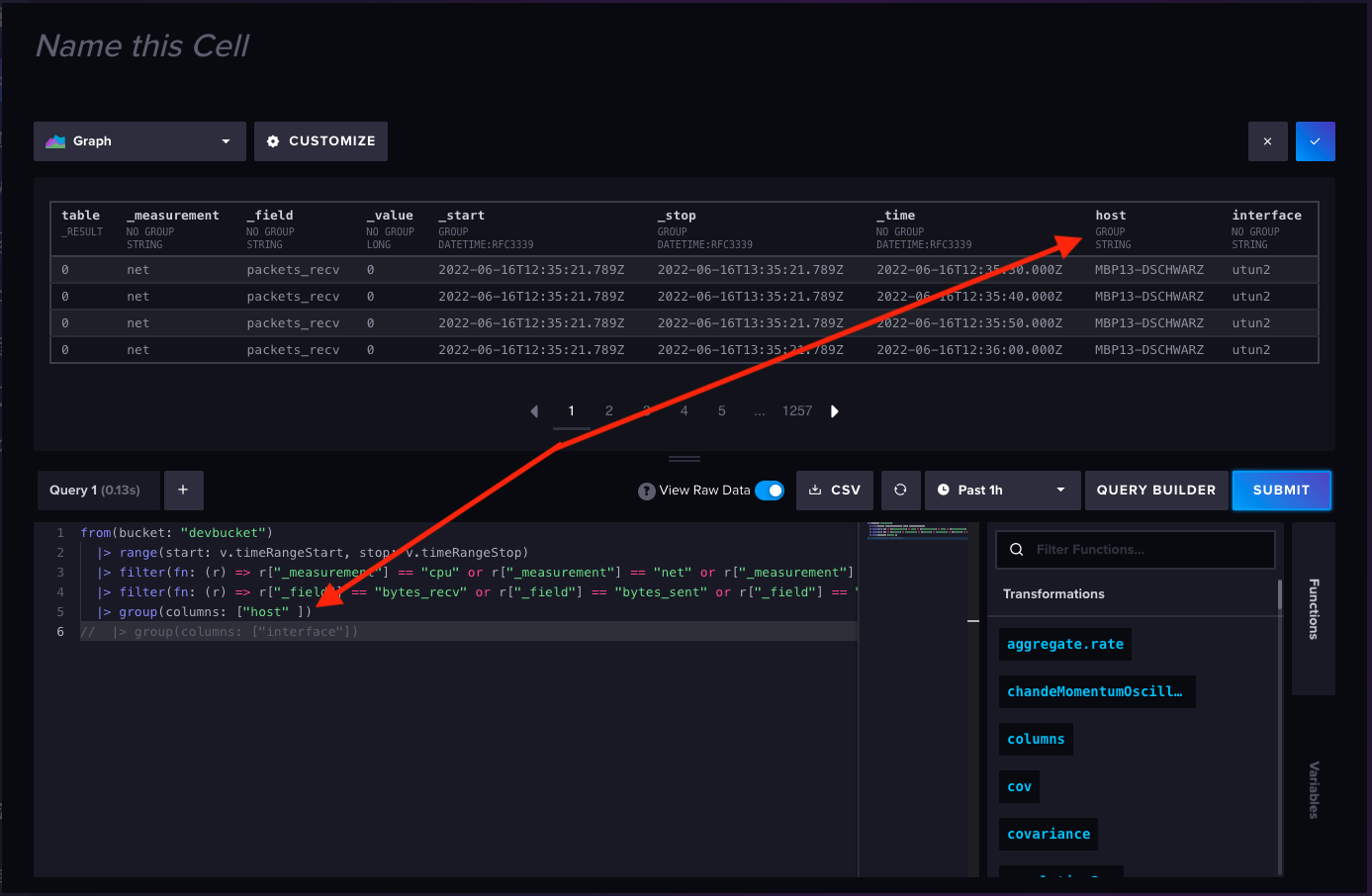 Not displaying the group keys in raw data view correctly · Issue #4620 · influxdata/ui · GitHub