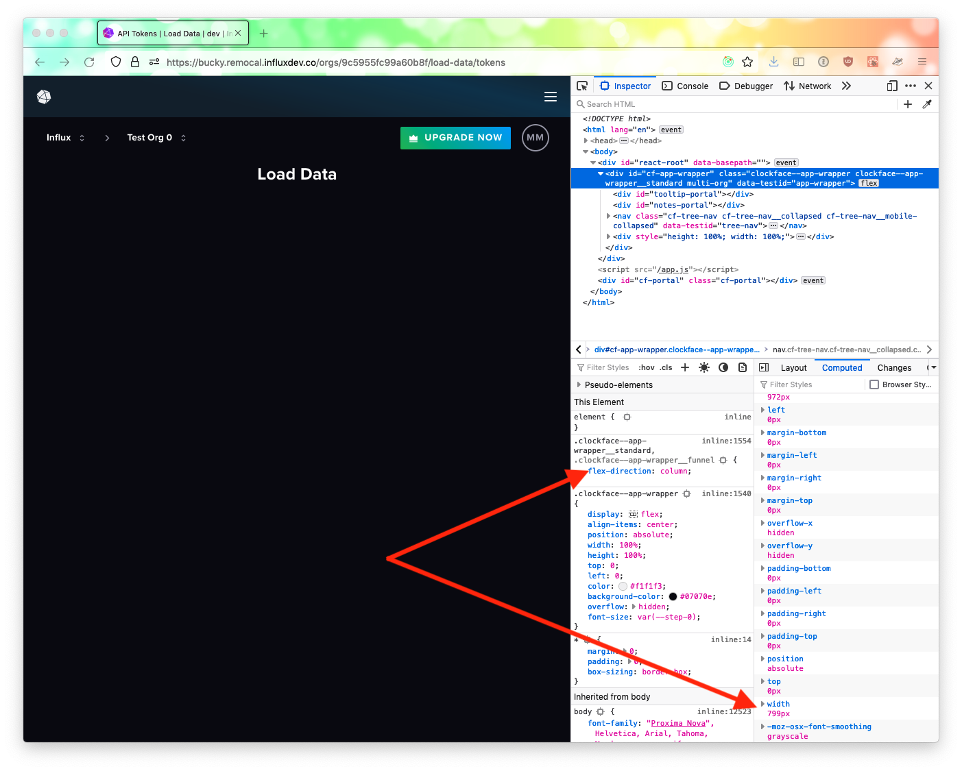 Styling/Clockface - When the app's width is below 800px, content disappears · Issue #5645 ...