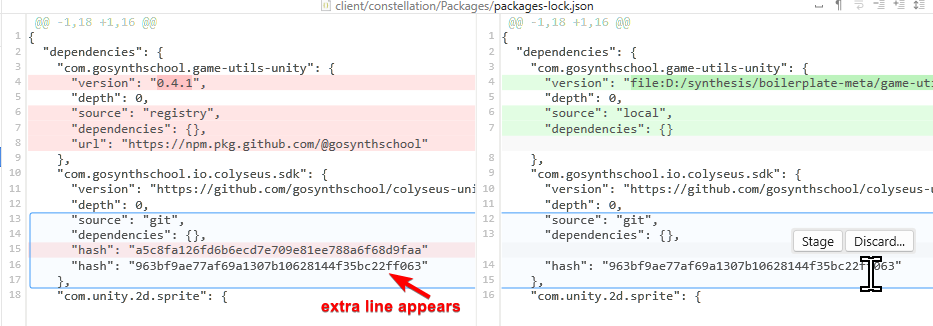 Hunk staging/unstaging behaviour incorrect when using side-by-side view 1.76.0 · Issue #1612 ...