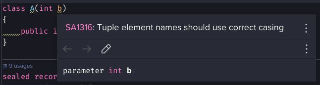 Sa1137 Sa1316 False Positive When Using Primary Constructors · Issue 3663 · Dotnetanalyzers