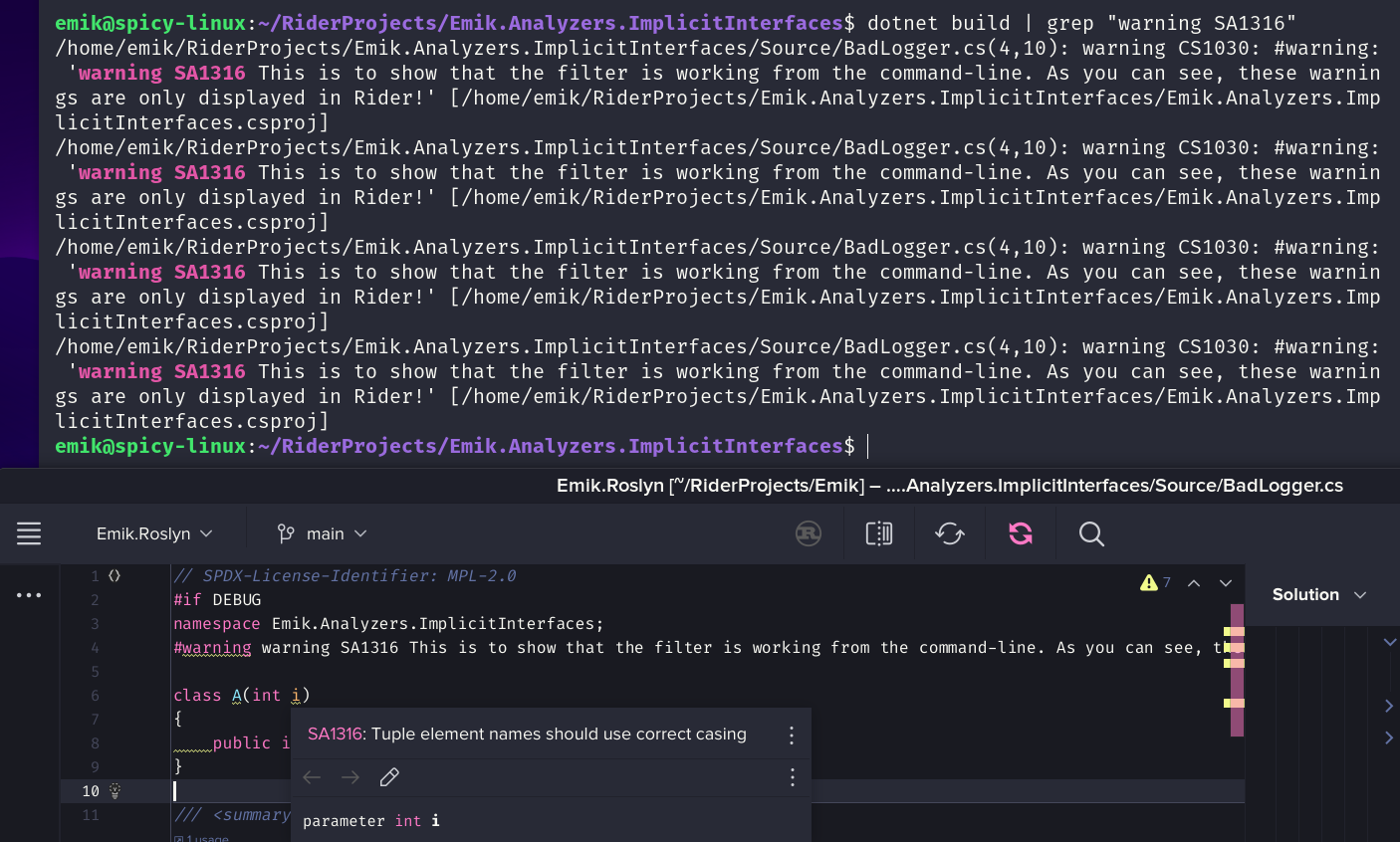 SA1137/SA1316 false positive when using primary constructors · Issue #3663 · DotNetAnalyzers ...