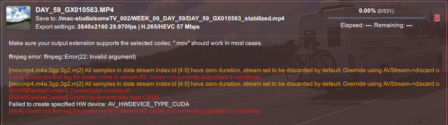 render cue will not render when preserve other tracks selected · Issue #736 · gyroflow/gyroflow ...