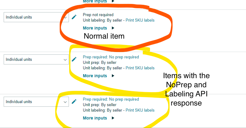 Bug Sp Api Getprepinstructionsforsku Returns Noprep Labeling And Blocks Shipmentplan