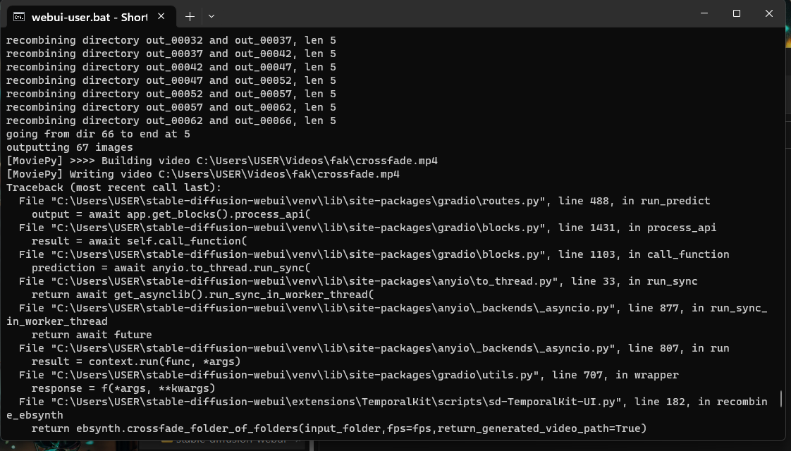 recombine ebsynth error · Issue #111 · CiaraStrawberry/TemporalKit · GitHub