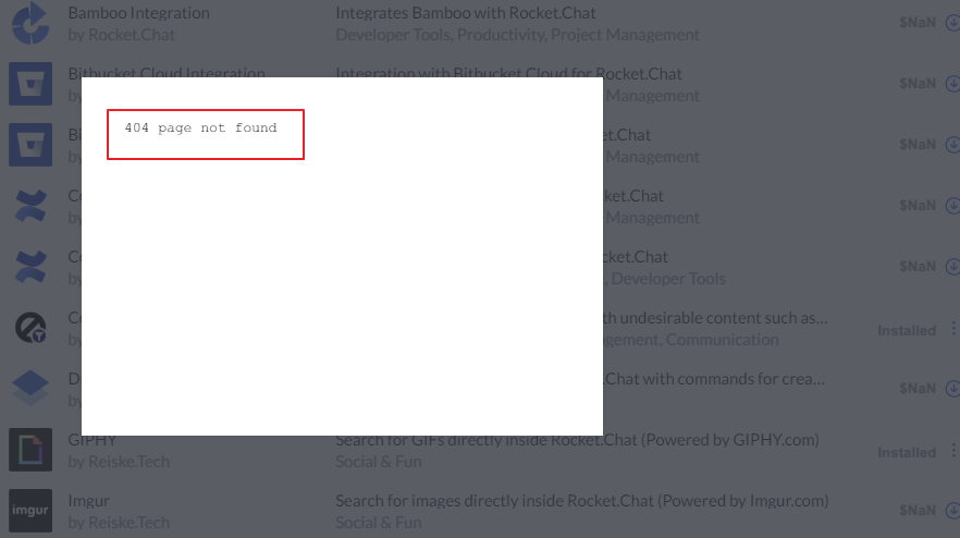 Apps system broken: imgur, giphy apps not returning results · Issue ...