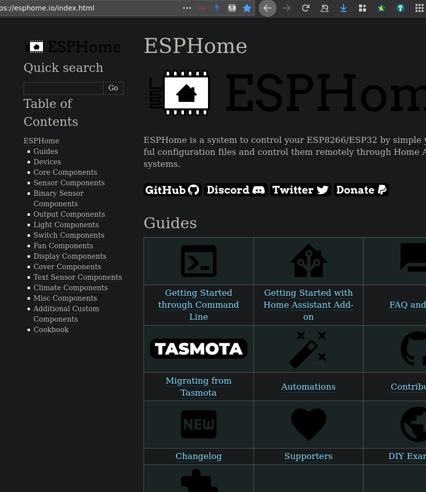 [Broken Website] Insert title here esphome.io · Issue #4922 · darkreader/darkreader · GitHub