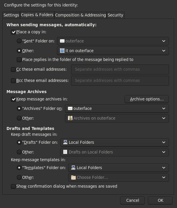 Per Identity Sent Folder · Issue 3914 · Thunderbird Thunderbird Android · Github