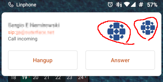 Two userpics in incoming call notification. · Issue #831 ...