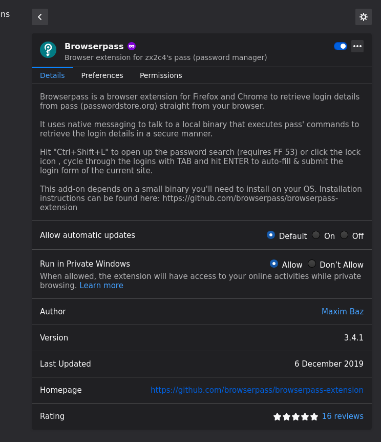 Preferences tab dark theme issues · Issue #202 · browserpass/browserpass-extension · GitHub