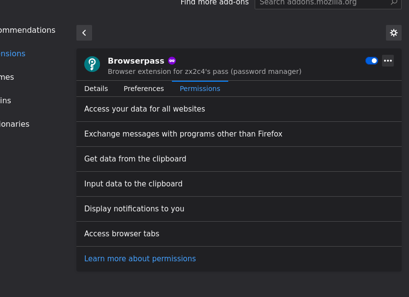 Preferences tab dark theme issues · Issue #202 · browserpass/browserpass-extension · GitHub