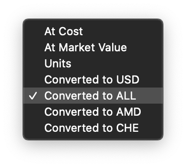 The "Converted to" List filter cannot distinguish currency and commodity · Issue #1226 ...
