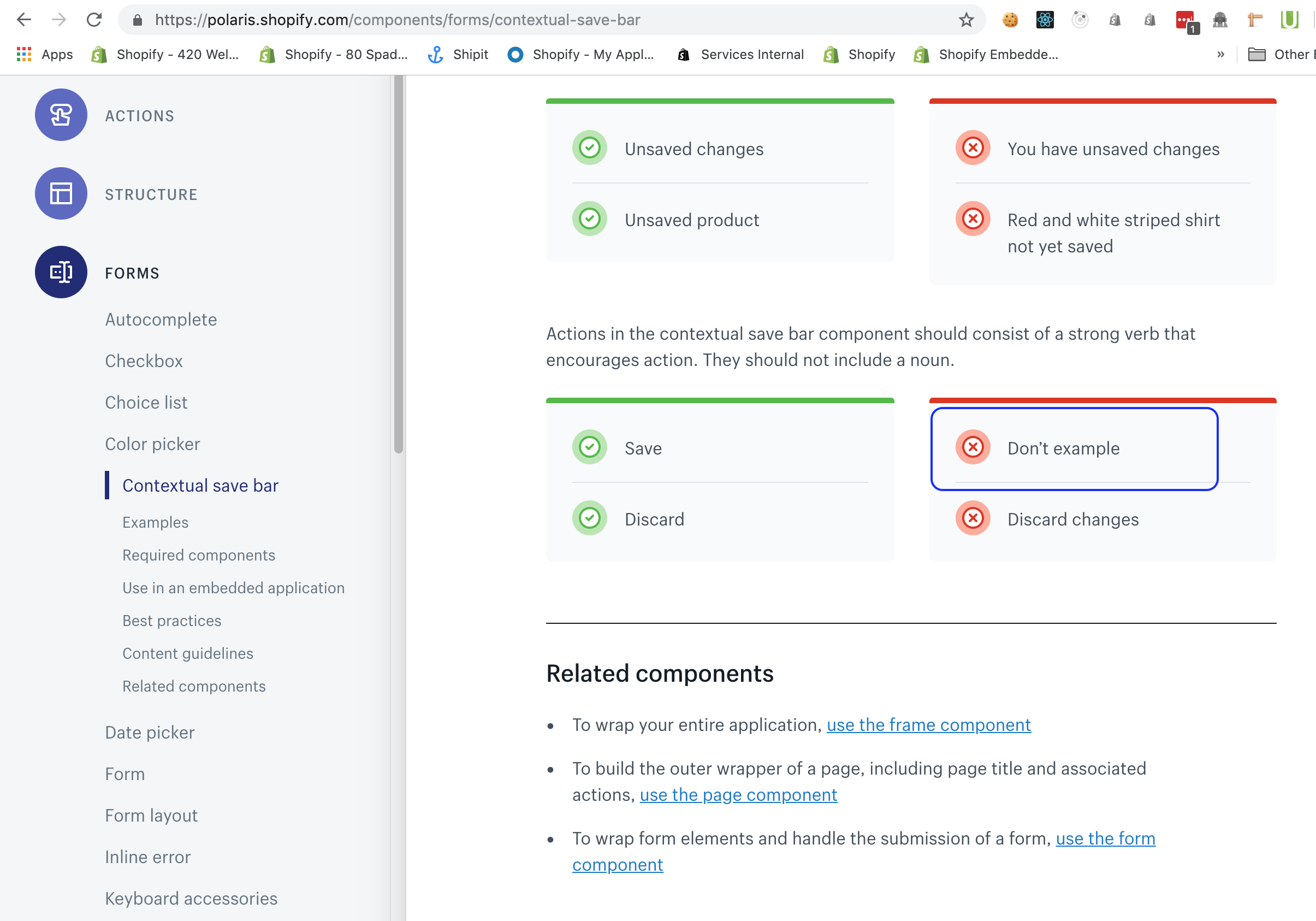 Contextual save bar content typo · Issue #1422 · Shopify/polaris · GitHub
