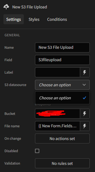 S3 Upload component missing data sources in list · Issue #11910 · Budibase/budibase · GitHub