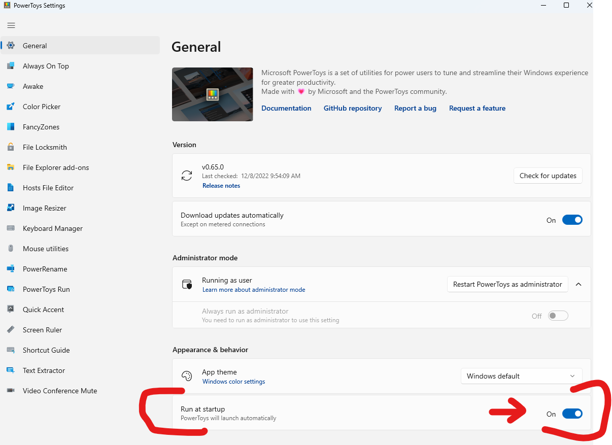 Automatically Start · Issue 22676 · Microsoftpowertoys · Github 