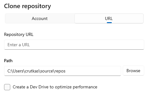 Clone repo removes folder path during toggling from dev drive back to ...