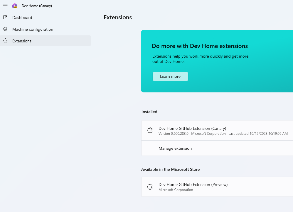 Extension title is in different location · Issue #1686 · microsoft/devhome · GitHub