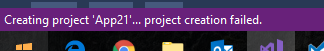 Getting project creation failed · Issue #609 · microsoft/TemplateStudio ...