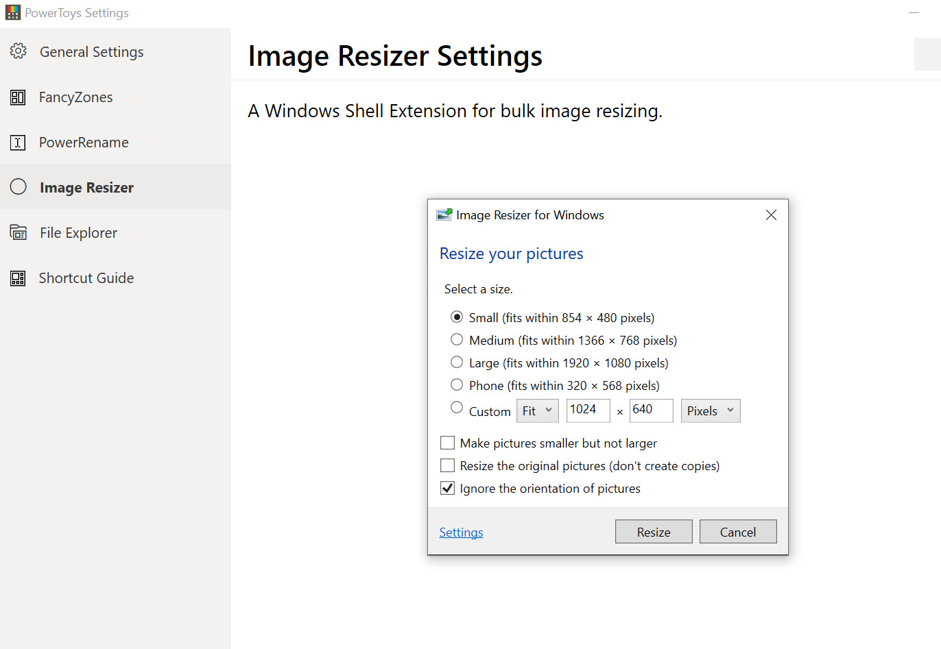 Image Resizer settings page needs additional blurb · Issue #1628 ...