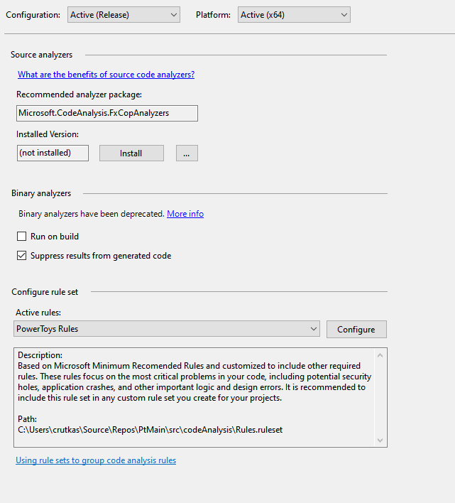Migrate code analysis tools · Issue #2077 · microsoft/PowerToys · GitHub