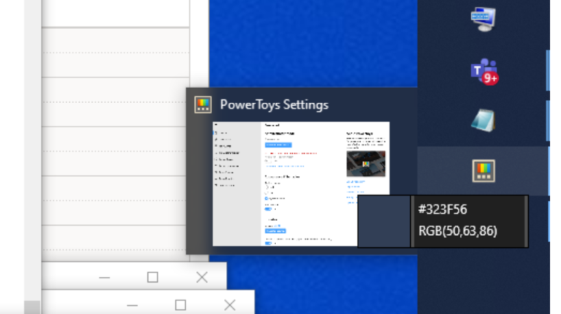 [Color Picker] Overlay gets hidden behind Taskbar once Thumbnail ...