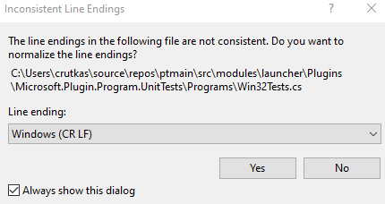 inconsistent line endings · Issue #5941 · microsoft/PowerToys · GitHub