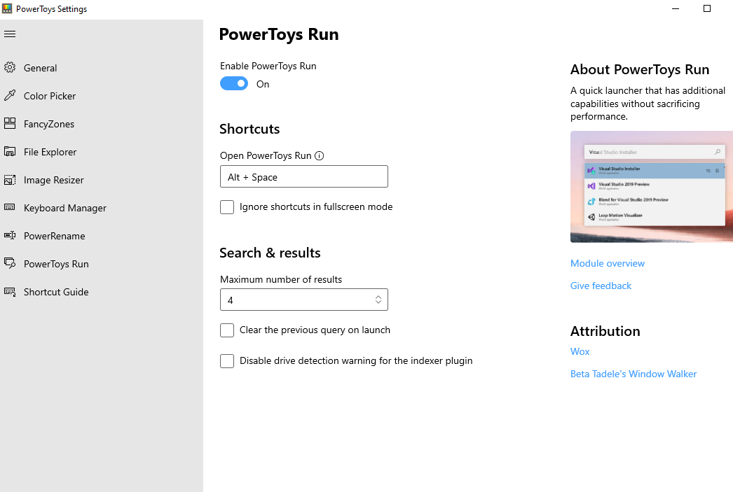 [Pt Run] quick link in settings to search settings · Issue #6835 · microsoft/PowerToys · GitHub