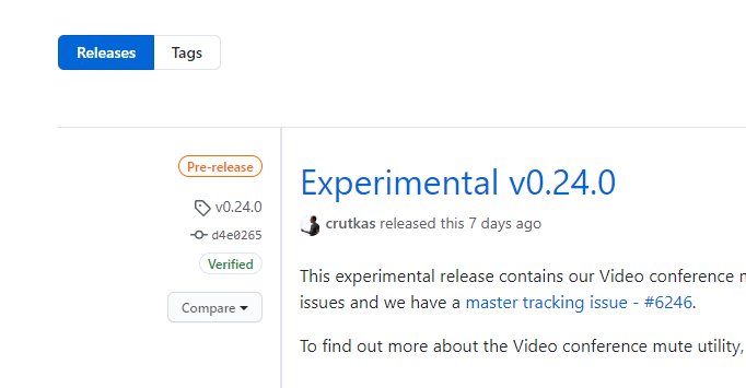 [GitHub] Taged releases of source code · Issue #7417 · microsoft ...