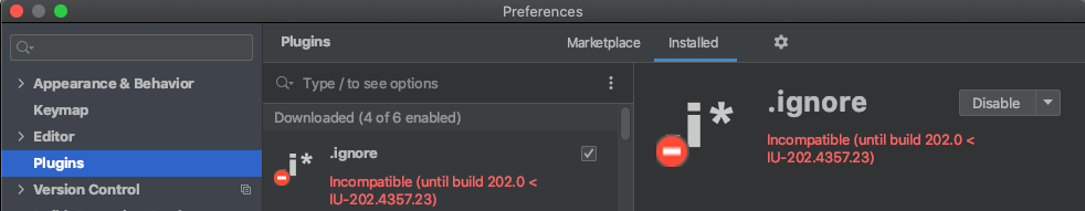 Plugin is incompatible IntelliJ IDEA 2020.2 EAP · Issue #628 · JetBrains/idea-gitignore · GitHub