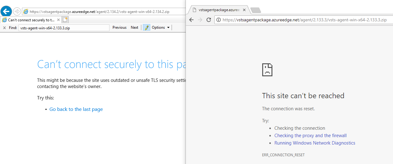 Unable to download agents from vstsagentpackage.azureedge.net · Issue #1585 · microsoft/azure ...