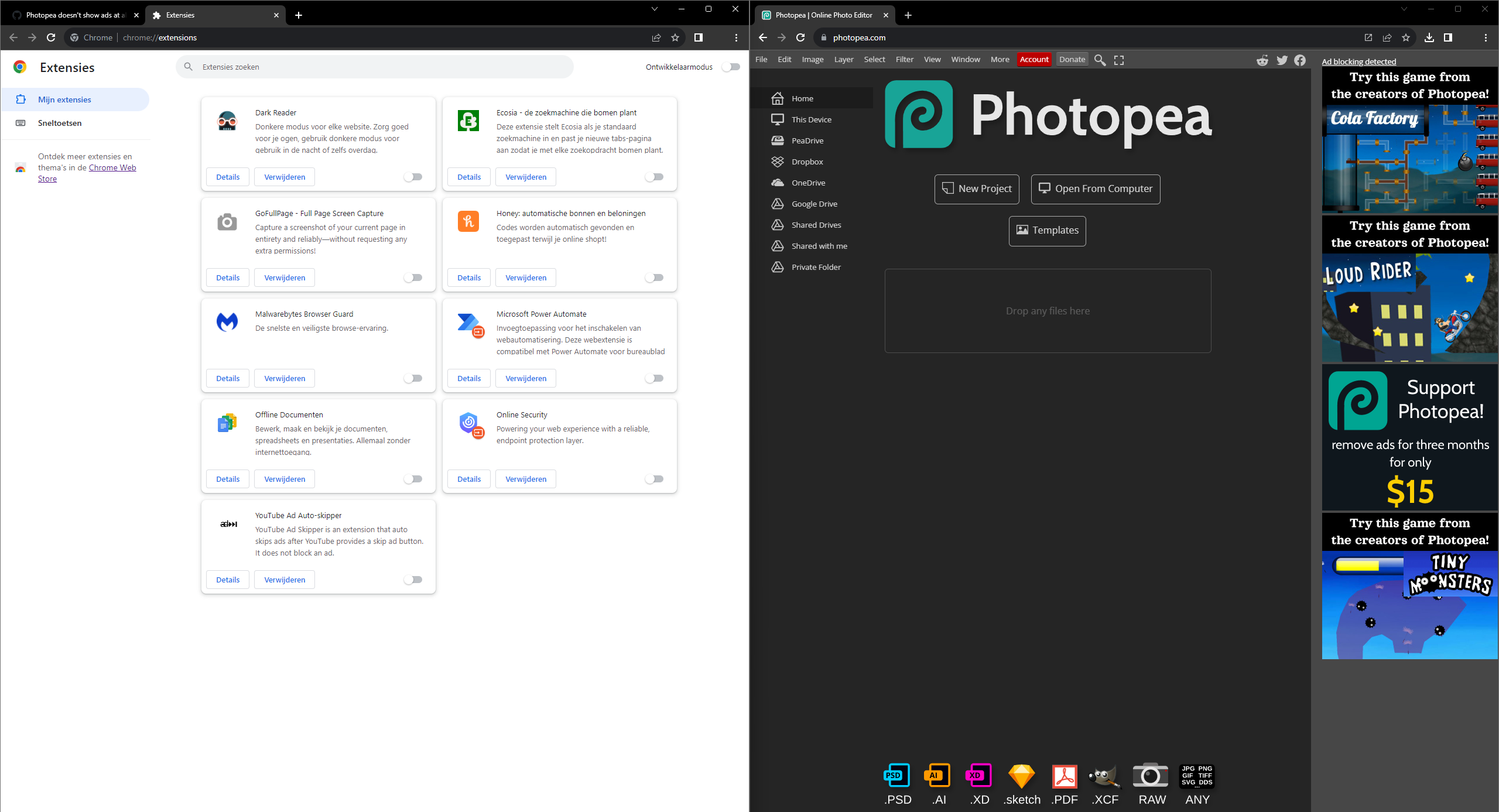 Photopea doesn't show ads at all · Issue #6067 · photopea/photopea · GitHub