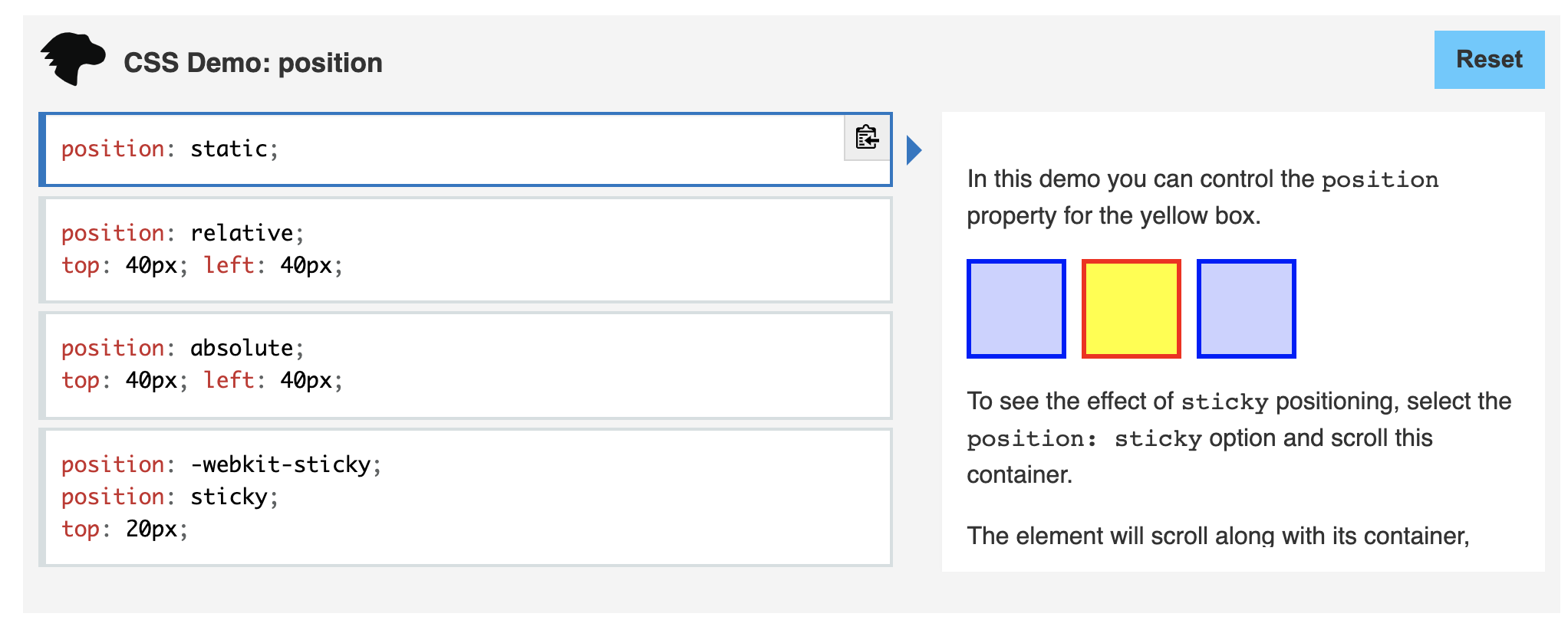Content: position CSS does not have "fixed" example · Issue #1900 · mdn ...