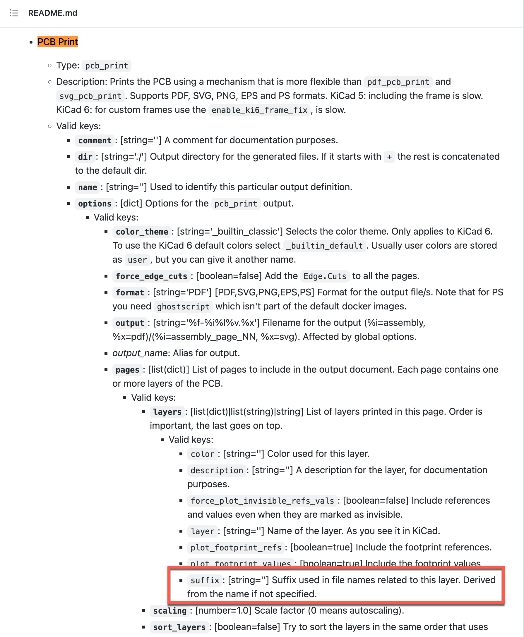 Question `suffix` Option Does Not Work In `pcbprint` Output · Issue 283 · Inti Cmnbkibot