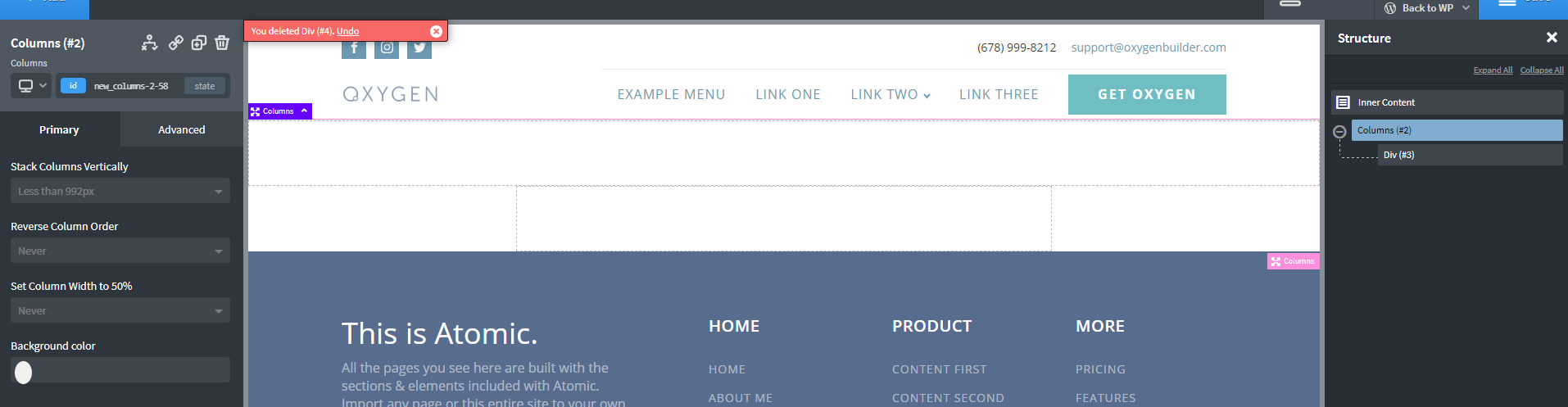 [3.1] Deleting a column in a columns element causes layout to break irreversably · Issue #756 ...