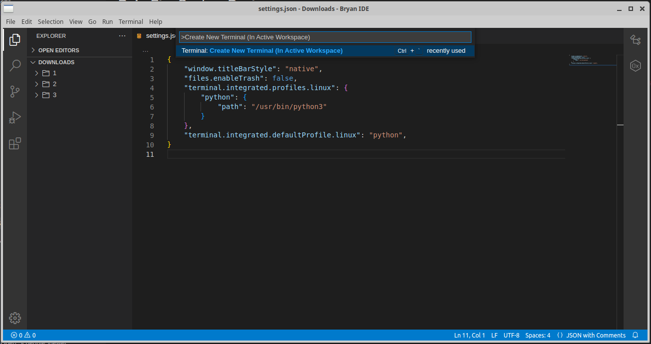 Create New Terminal (In Active Workspace) command ignores terminal profiles · Issue #13080 ...