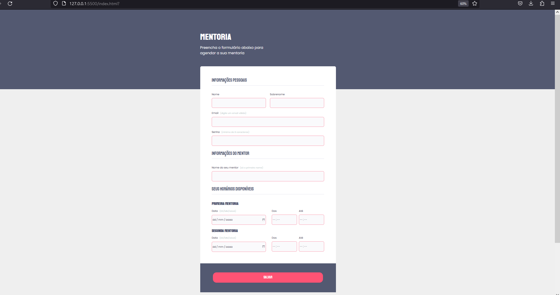 GitHub - RodolffoMacedo/formulario_agendamento