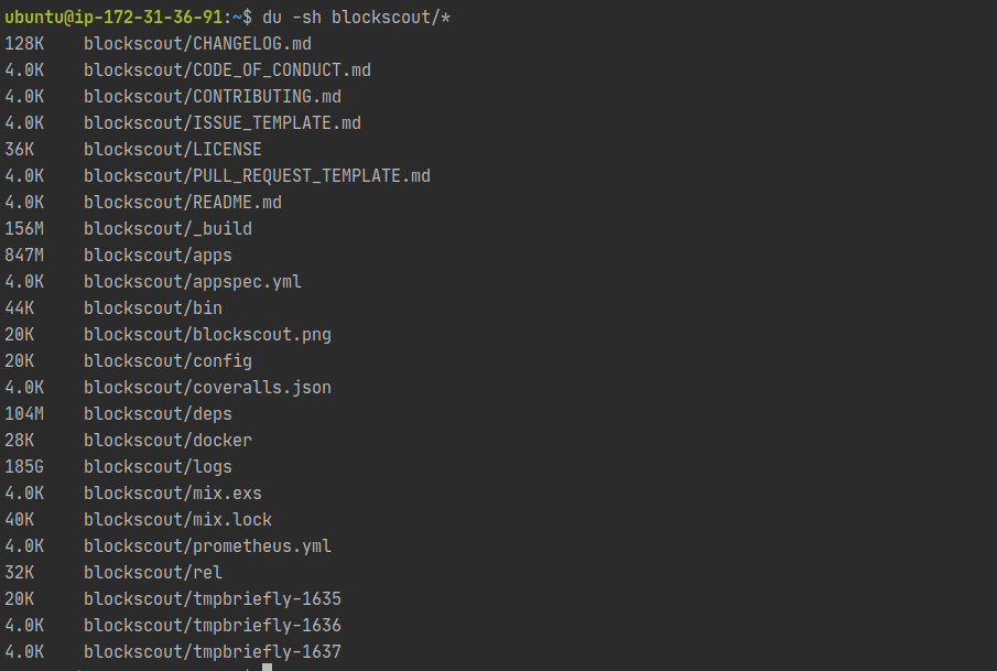 Space in Disk... · Issue #4930 · blockscout/blockscout · GitHub
