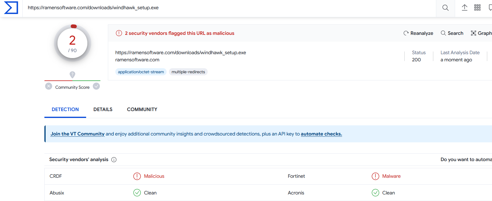 virustotal detects by two vendors · Issue #119 · ramensoftware/windhawk · GitHub
