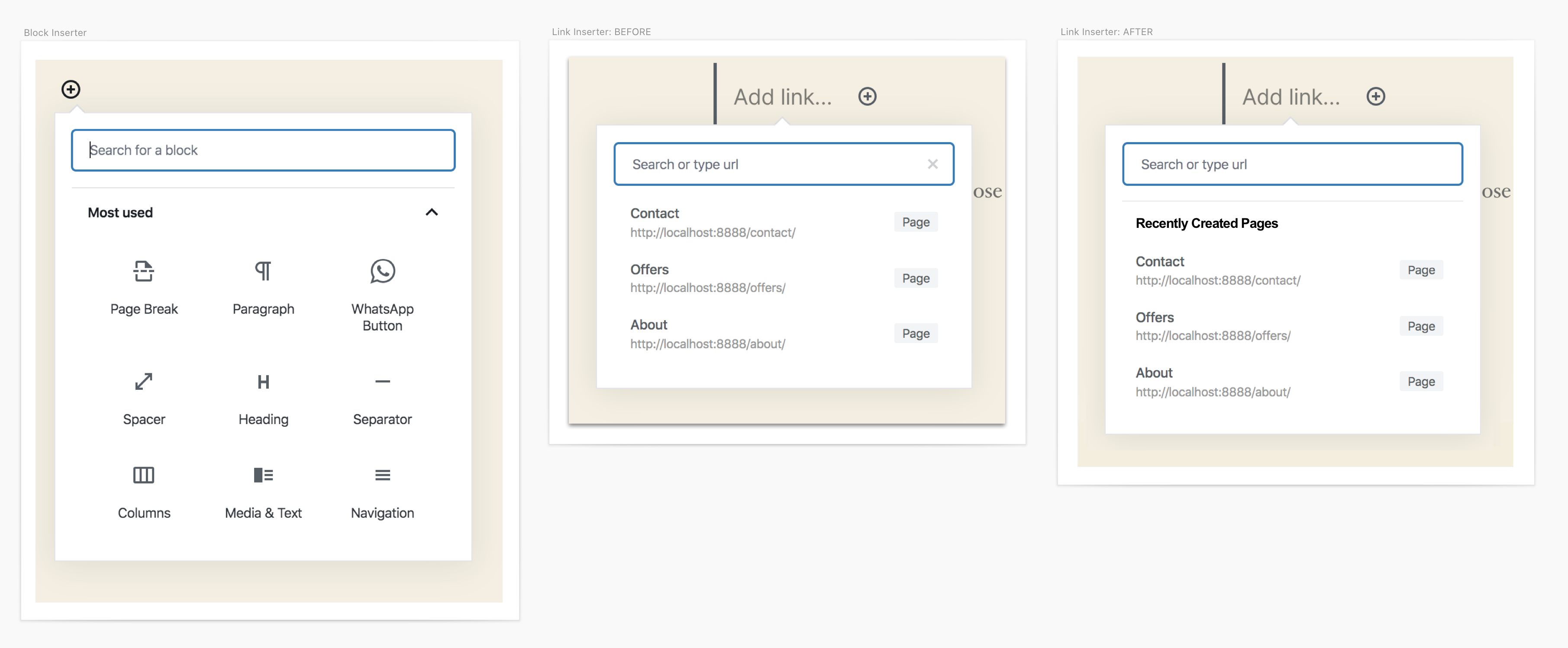Improve Context To Initial Suggestions On Nav Link Block · Issue 19513 · Wordpressgutenberg 