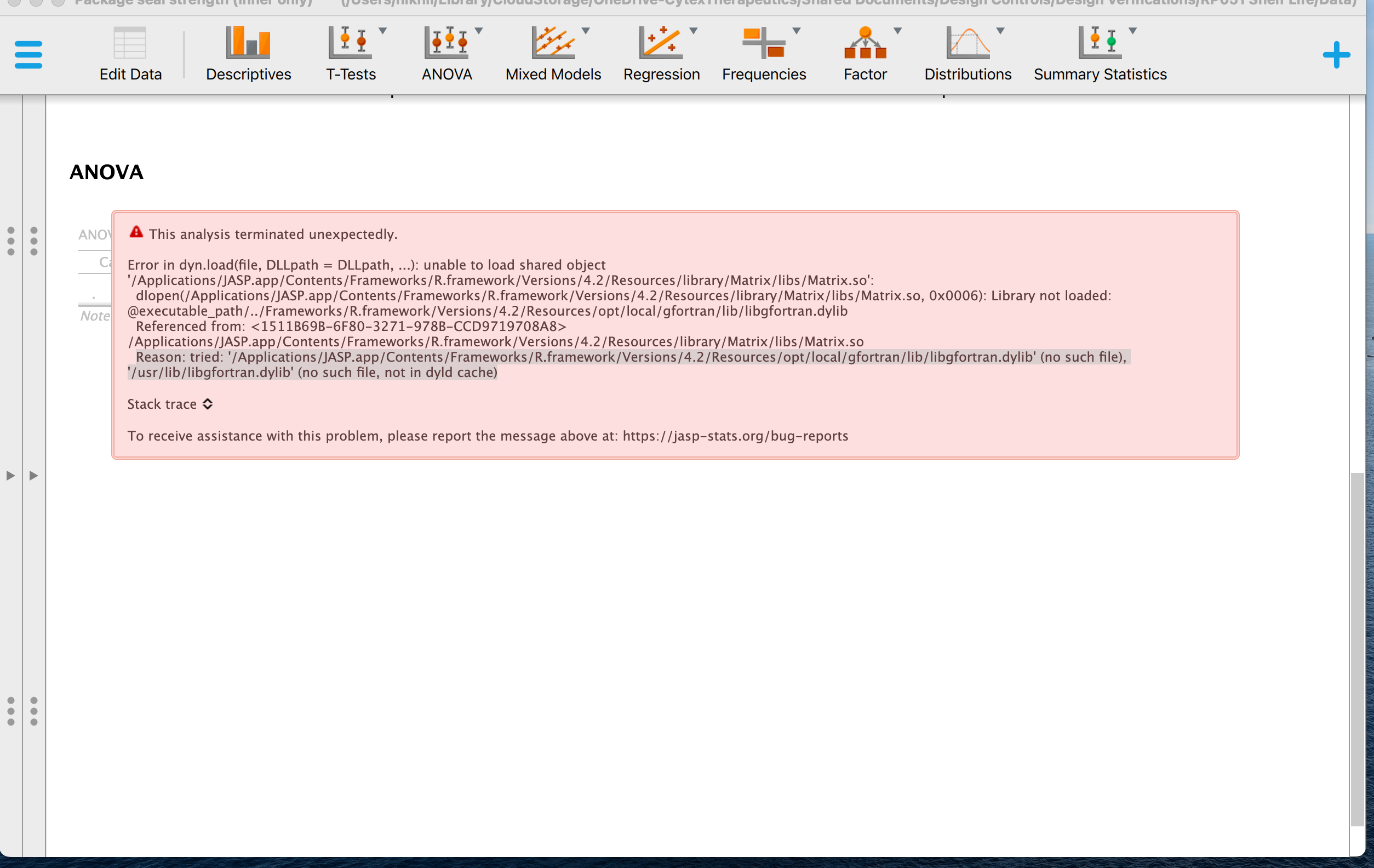 Bug Gfortran Files Missing In Mac Os Intel Package · Issue 2312 · Jasp Statsjasp Issues