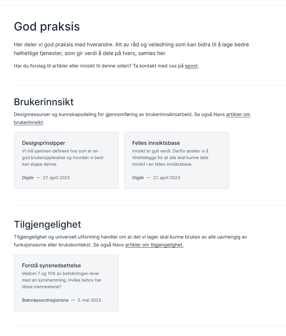 Storefront: God praksis (innhold og layout) · Issue #355 · digdir/designsystemet · GitHub