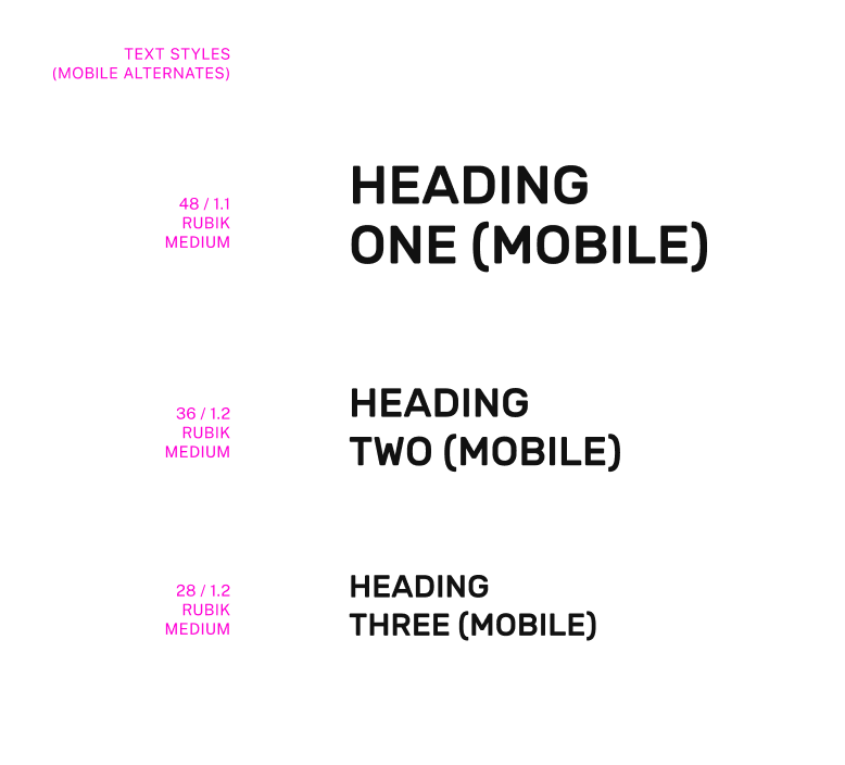 Decibel: Styles: Typography — Fonts & Weights & Sizes & Line heights ...