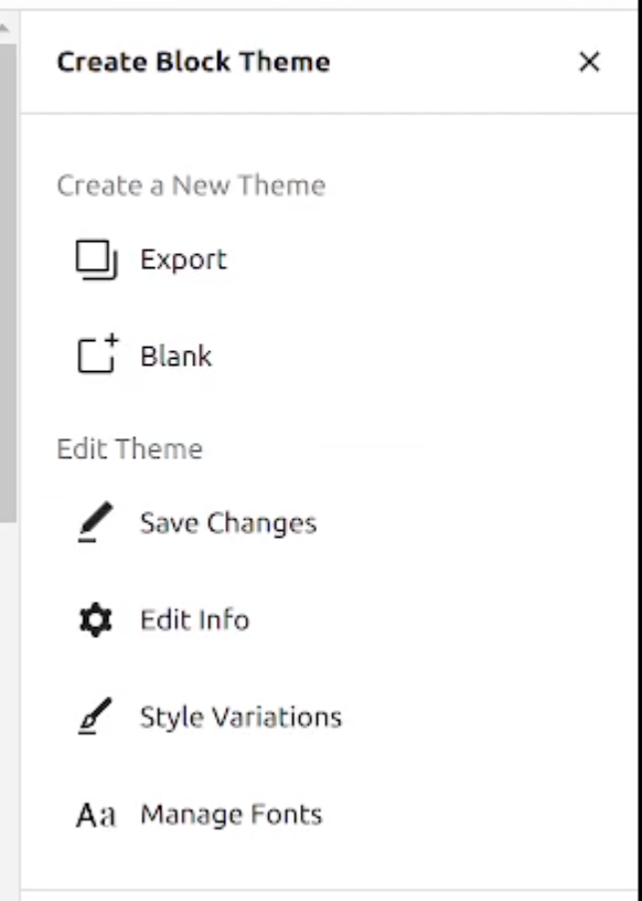 Move CBT plugin UI to the Editor · Issue #322 · WordPress/create-block-theme · GitHub