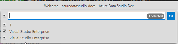 Azure Viewlet Filter Subscription OK Button is Missing · Issue #9079 · microsoft/azuredatastudio ...